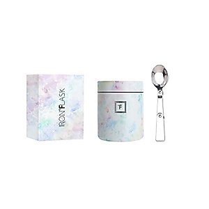 IRON °FLASK Thermos for Hot Food & Soup - 13.5oz Insulated Food Jar with Foldable Spoon for Kids & Adults - Leak Proof, Stainless Steel, Storage, Lunch Container, Canteen, Double Walled