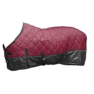 Showman 420 Denier Quilted Nylon Horse Blanket! Sizes 62" - 82" & 5 Color Choices! New Horse TACK! (Burgundy, 76")