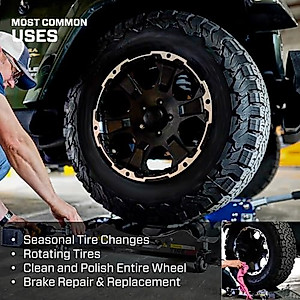 Tire Lift Caddy, Adjustable, Back-Saving Tire Dolly for DIY Enthusiasts, Auto & Tire Shops and Garages, No Assembly Required, 150lbs. Capacity