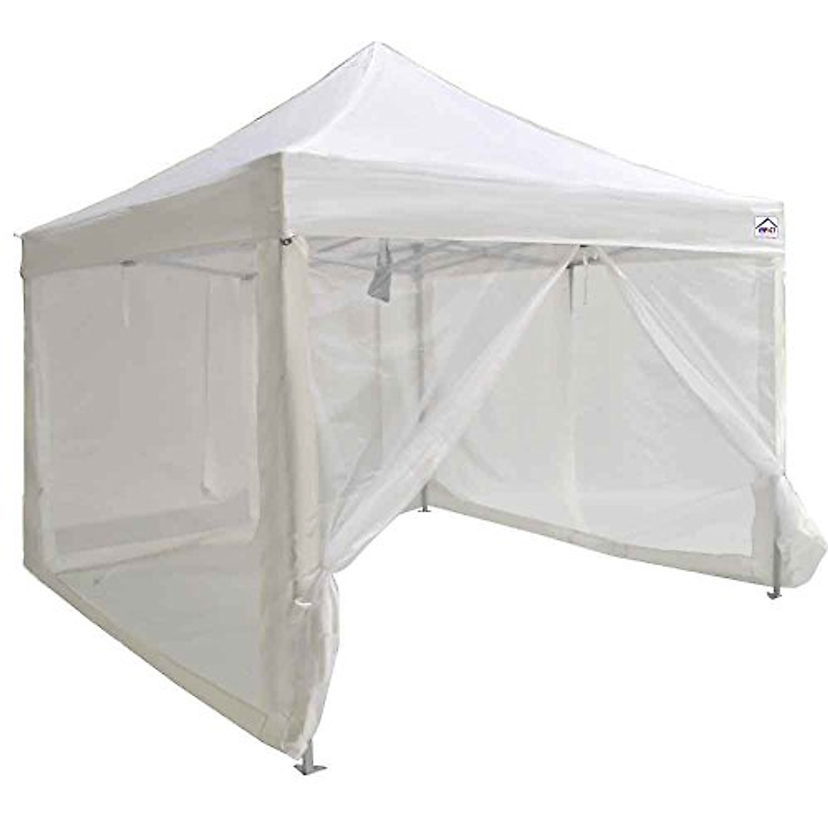 Impact Canopy Zippered Mesh Sidewalls for 10' x 10' Pop-Up Tent Canopy, White