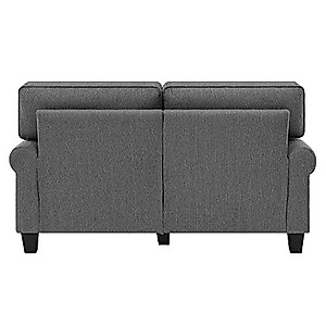 Serta Copenhagen Love Seats, 61" Loveseat, Dark Gray