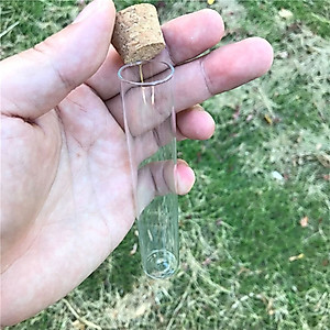 22120mm 30ml Empty Glass Transparent Clear Bottles with Cork Stopper Glass Vials Jars Storage Bottles Test Tube Jars 24pcs (24, 30ml)