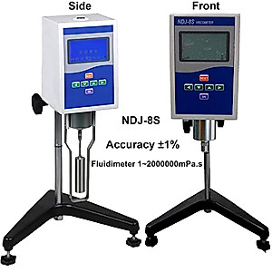 VTSYIQI Rotational Viscometer Liquid Viscosity Meter Rotary Viscometer Digital Viscosity Fluidimeter Tester Meter with 1~2000000mPa.s Accuracy ±1% 4 Rotor Fluidimeter Tester Meter