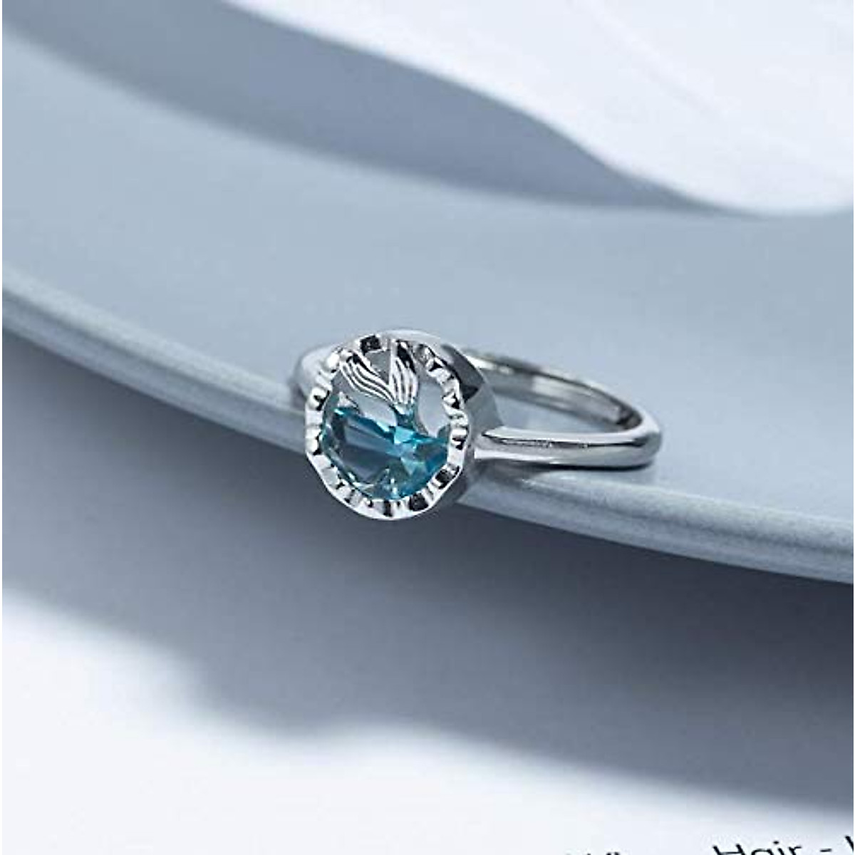 Helen de Lete Mermaid in Ocean S925 Sterling Silver Adjustable Ring