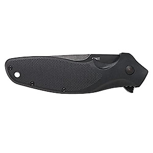 CRKT Shenanigan Black with Veff Serrations Everyday Carry, Serrated Edge Blade, Veff Serrations, Liner Lock, Glass Reinforced Nylon Handle, Pocket Clip K800KKP