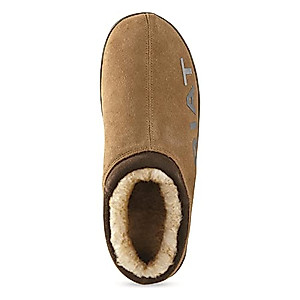 ARIAT Men's Indoor & Outdoor Suede Hooded Clog Slippers, Hashbrown, 10