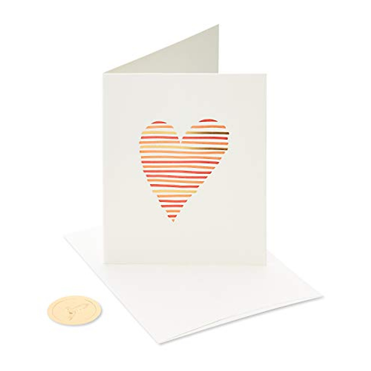 Papyrus Blank Romantic Card, Anniversary, Friendship (Heart)