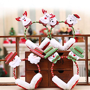 USHOBE Christmas Earmuffs Winter Furry Ear Warmer Foldable Winter Ear Covers Christmas Plush Earmuffs ()