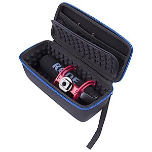 CASEMATIX Travel Case Compatible with Rode VideoMic Go Camera Microphone, 3.5mm Patch Cable and Accessories, Travel Case Only