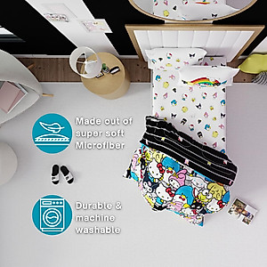 Franco Sanrio Hello Kitty & Friends Bedding 5 Piece Super Soft Comforter and Sheet Set with Sham, Twin, (100% Official Licensed Product) Collectibles