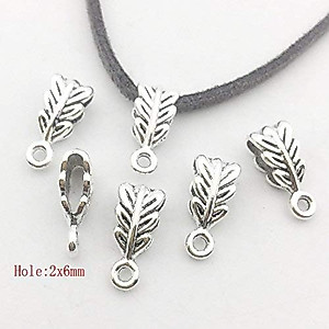 iloveDIYbeads 100g (About 125pcs) Mixed Tibetan Tube, Spacer Bail Bead Hanger Fit Charm European Bracelet Pendant (Antique Silver), 125