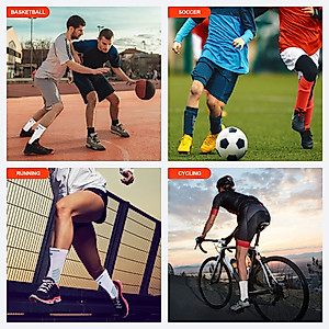 UZIS Crew Socks Compression Socks Cushion Socks Breathable Outdoor Sports Socks for Men Women 3 Pairs