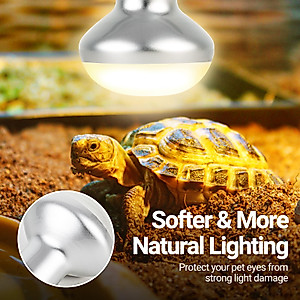 REPTI ZOO 50W Reptile Heat Lamp Bulb,2 Pack Intense Spot Basking Light,UVA Daylight Heating Lamp Bulb for Reptile & Amphibians & Chicken Brooder,Bearded Dragon, Lizard, Tortoise