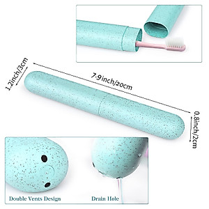 Hooqict 4 Pack Travel Toothbrush Case Portable Travel Toothbrush Holder Plastic Toothbrush Container Protector Cover for Traveling, Camping, Home, School, Business