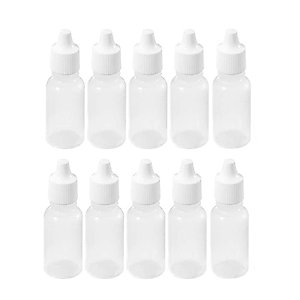 SHUILING 10PCS Plastic Squeezable Dropper Bottles Empty White Clear Dropping Eye Liquid Bottle with Cap Drop Bottles Refillable Squeeze Bottle Dropper Sample 5ML/15ML (5ML)