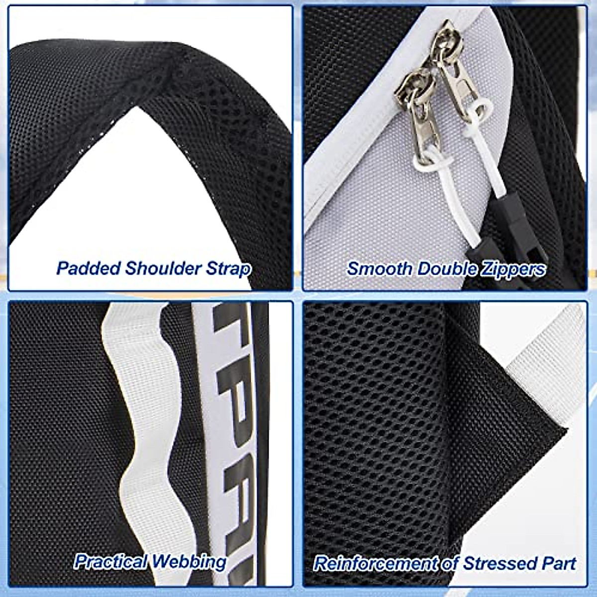 TPAID Basketball Backpack Large Basketball Soccer Equipment Bag Sports Volleyball Football Backpack, with Shoe Compartment and Hidden Basketball Mesh Bag