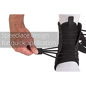 Ossur FormFit Ankle Brace with Speedlace & Figure 8 Straps | Single Pull Closure & Removable Semi-Rigid Stays | Ankle Immobilization Post Injury or Prophylactic Use | Durable Material | (Medium)