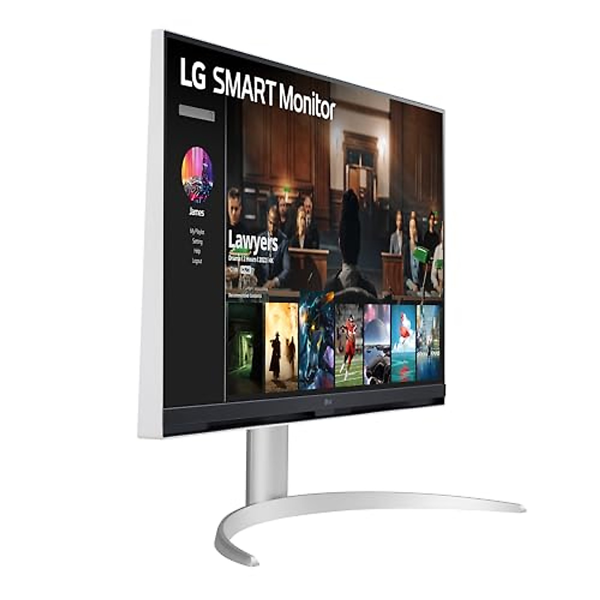 LG Smart Monitor (32SQ730S) - 32-Inch 4K UHD(3840x2160) Display, webOS Smart Monitor, ThinQ Home, Magic Remote, USB Type-C™, 2x5W Stereo Speakers, AirPlay 2, Screen Share, Bluetooth,Silver
