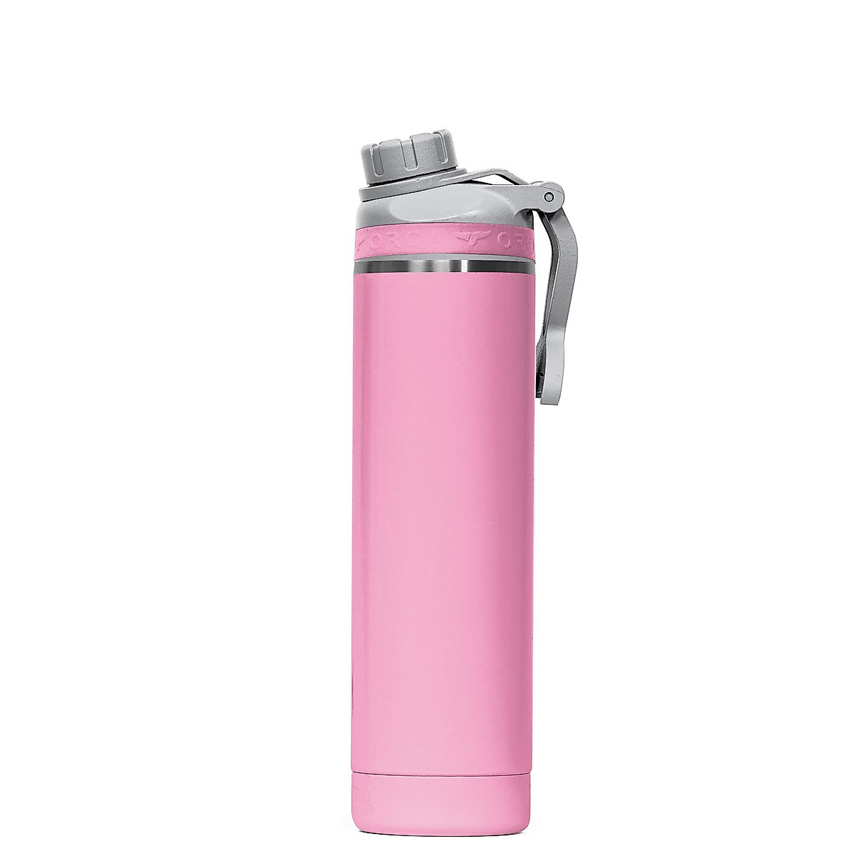 ORCA Hydra 22oz | Insulated, Stainless Steel Water Bottle with Powder Coat Finish & Silicone Grip Whale Tale Handle, Dishwasher Safe Sports Bottle — Dusty Rose