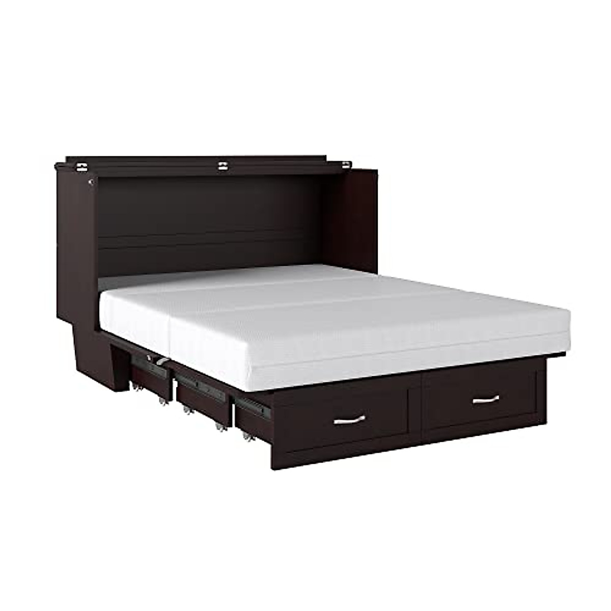 AFI Monroe Murphy Bed Chest with Charging Station, Queen, Espresso