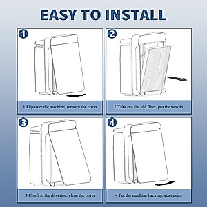 HEPA Filter Replacement for Whirlpool Whispure Air Purifier AP450 AP510 AP51030K AP51030KB AP45030K WP500 WP1000 1183054K 8171434K, Funmit 1 True HEPA Filter + 4 Activated Carbon Filter