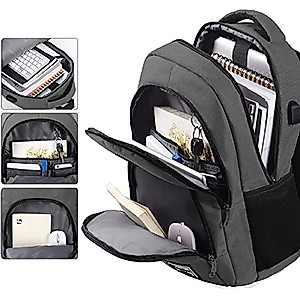 YAMTION 17.3 Inch Travel Backpack for Men and Women,School Bookbag for Teenager,Computer Backpack with USB Charging port for Business Work College Travel Trip