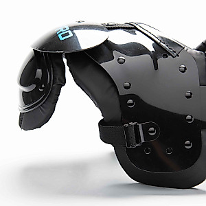 CHAMPRO Youth Scorpion Shoulder Pad, Black, Blue, 60-90 lbs (FSP5)