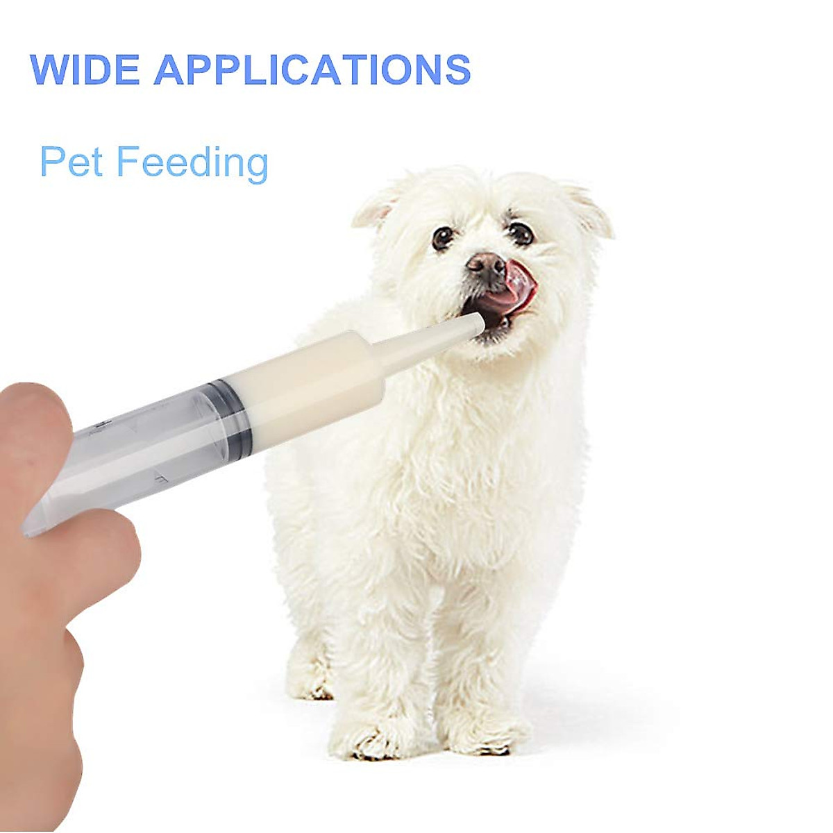 5 Pack 20 ml Large Plastic Syringe, Oil or Glue Applicator, No Needle, for Scientific Labs and Dispensing Multiple Uses Syringes Tools, for Refilling and Measuring Liquids Feeding Pets