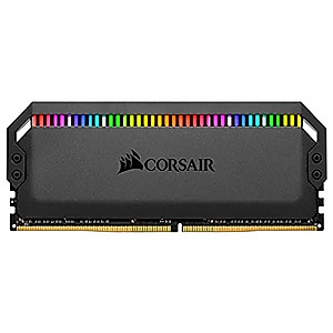 CORSAIR Dominator Platinum RGB 32GB (2x16GB) DDR4 3600 (PC4-28800) C18 1.35V AMD Optimized Memory- Black
