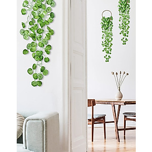 Omldggr 3 Pieces Artificial Hanging Plants Artificial Hanging Vine for Indoor Outside Home Garden Office Decor