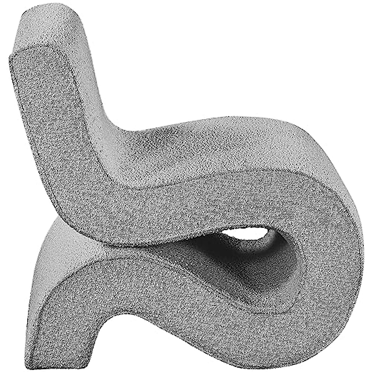 Meridian Furniture 599Grey Desiree Collection Modern | Contemporary Boucle Fabric Upholstered Accent Chair with Rich Grey Boucle Fabric, Curved Design, 22.5" W x 29" D x 28.5" H, Grey