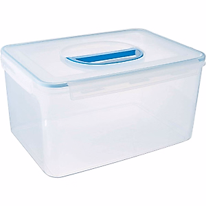 Komax Extra Large Food Storage Bins with Lids (48.6 Cups) – Water & Airtight Food Storage Containers – Cat & Dog Food Storage Container – BPA-Free Food Containers w/Handles (13.4” x 9.8” x 7”)