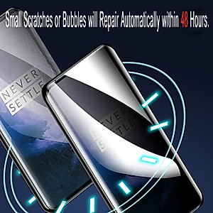 YiiLoxo Hydrogel Film Privacy Screen Protector Compatible with OnePlus 7 Pro/OnePlus 7T Pro [Anti-Spy] High-sensitivity Soft Protective Film [Not Tempered Glass]