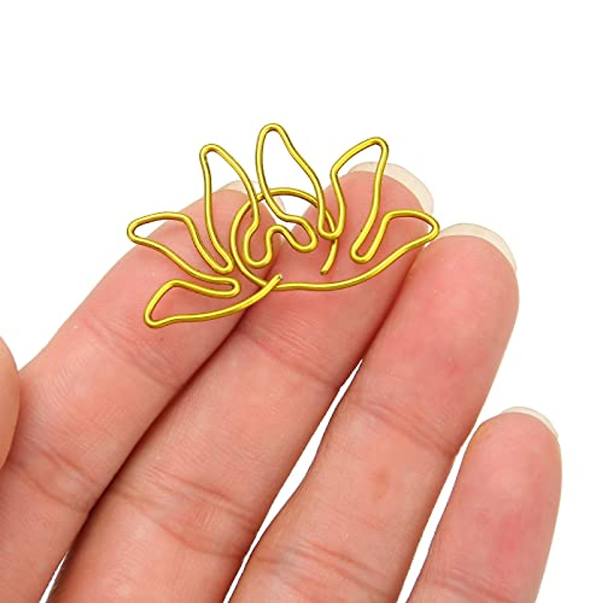 Shaped Paper Clips, 100 Pcs Office Clips Light Portable for Document