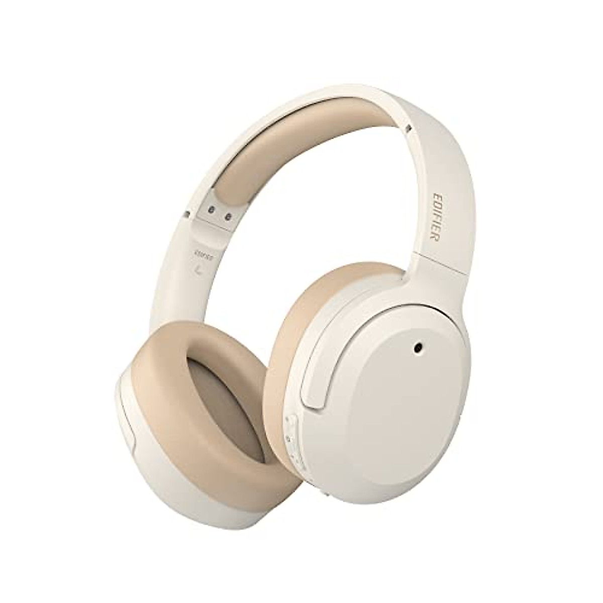 Edifier W820NB Plus Hybrid Active Noise Cancelling Headphones - LDAC Codec - Hi-Res Audio Wireless & Wired - Fast Charge - Over Ear Bluetooth V5.2 Headphones for Travel/Home/Office- Ivory