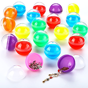 Sosation 150 Pcs Gumball Vending Machine Capsules Empty Round Capsules Plastic Containers Toy Capsules for Prizes Party Favors (1.8 Inch,Stylish Style)