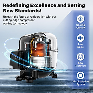 Yeego 3.1Cu.ft Beverage Refrigerator Cooler, 121 Can Mini Fridge with Glass Door, Small Drink Fridge with Adjustable Thermostat, Beverage Cooler for Beer Drinks Wines for Home Office or Bar