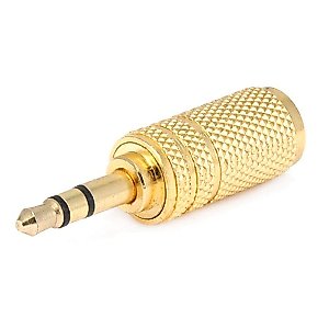 Monoprice 107160 3.5mm Stereo Plug to 3.5mm Mono Jack Adaptor, Gold Plated