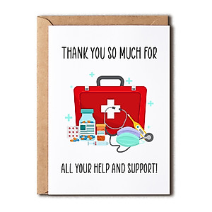 NTVShop Thank You So Much Card - Nurse Card - Cute Medical Box Card - Doctor Appreciation Gift - Gift For Doctor Nurse