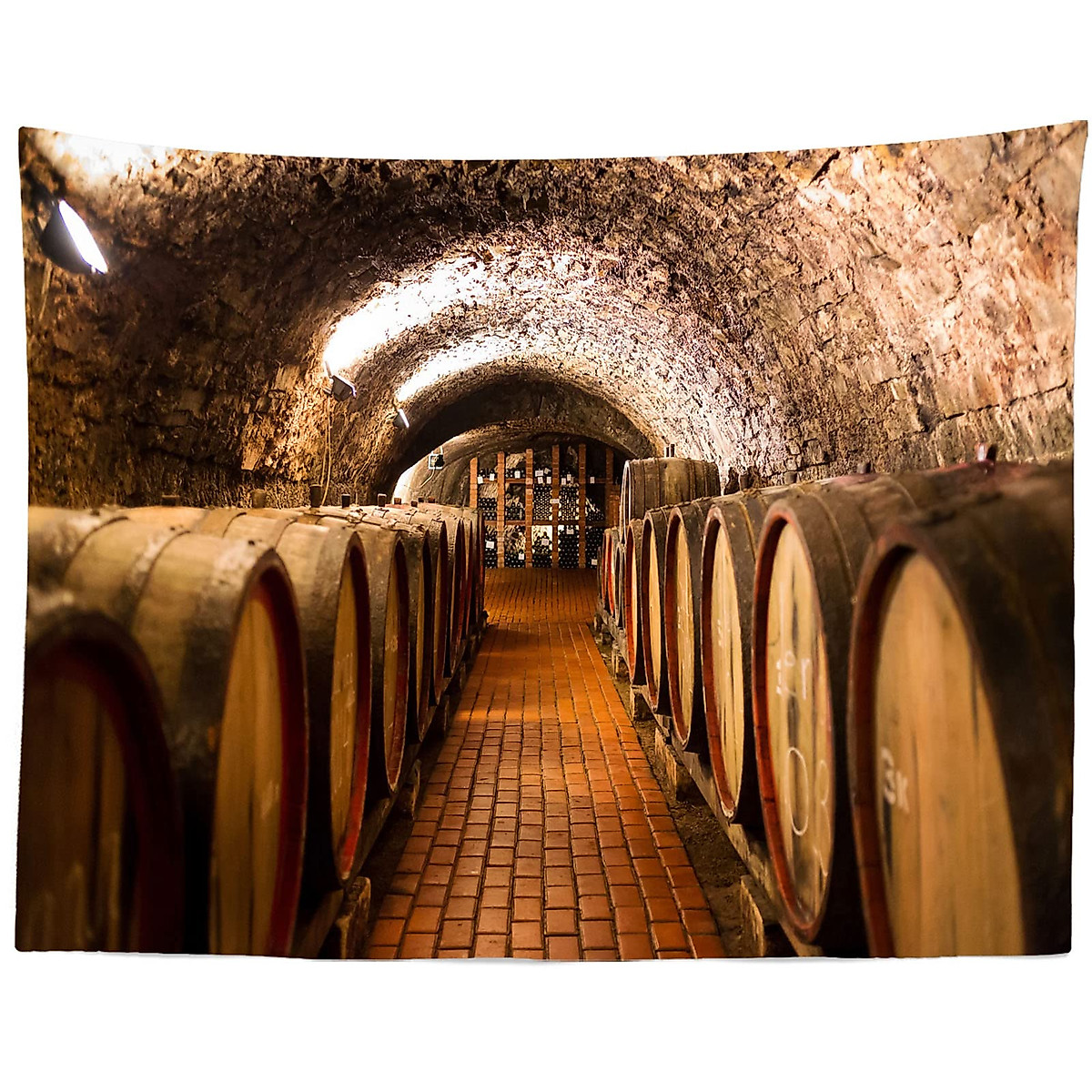 BELECO 10x8ft Fabric Vintage Wine Cellar Backdrop Old Winery Wine Barrels Underground Wine Cellar Storage Room Background Bar Club Pub Scene Background Men Adults Portrait Photoshoot Studio Props