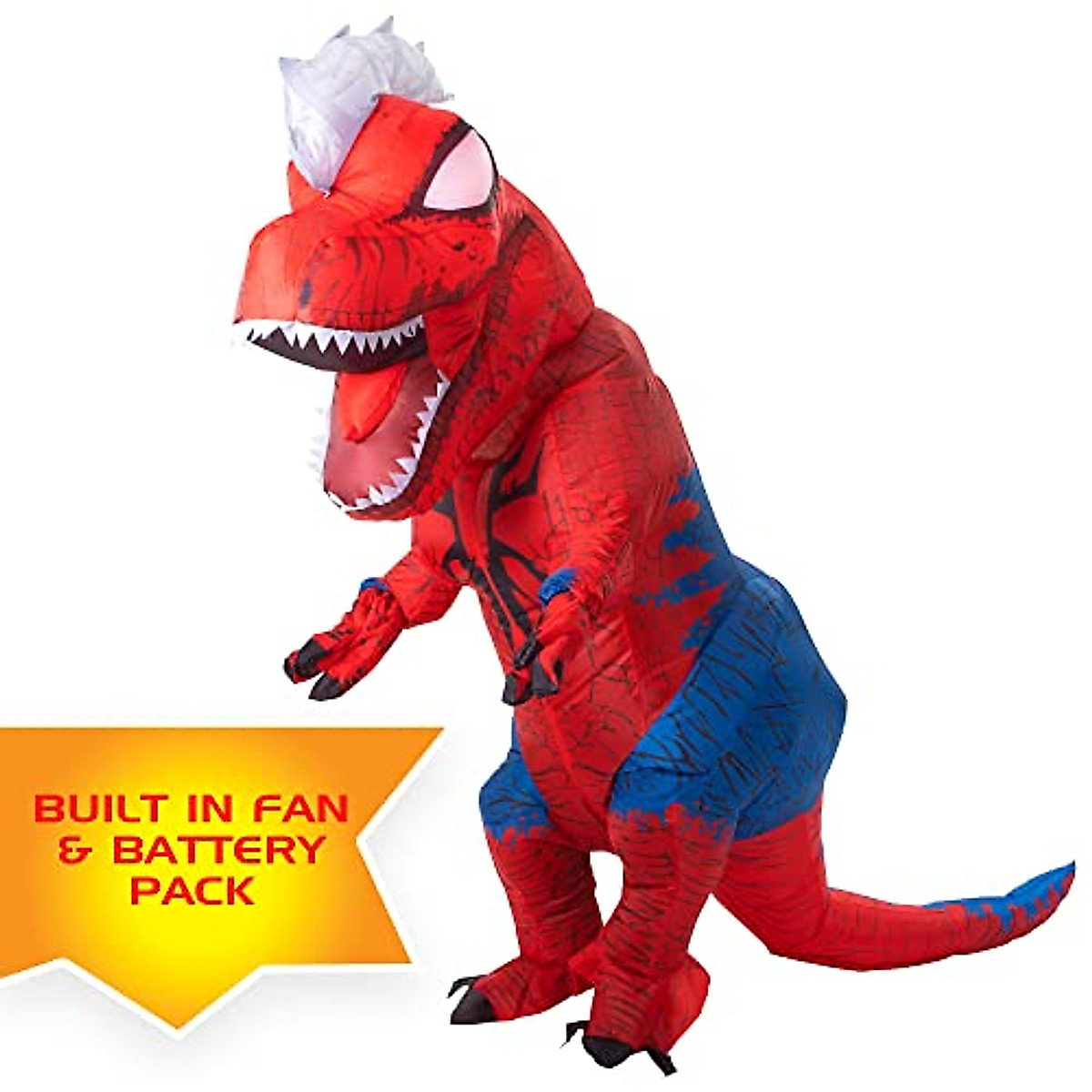 Marvel Spider-Rex Inflatable -Costume - Inflatable -Adult-Costume of Spider-Rex Dinosaur with Gloves