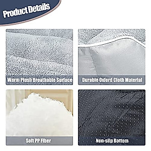 RIROMGY Dog Bed for Small Dogs, Rectangle Machine Washable Dog Bed Warming Calming Pet Sofa Comfortable Orthopedic Dog Bed for Small Dogs and Cats with Anti-Slip Bottom