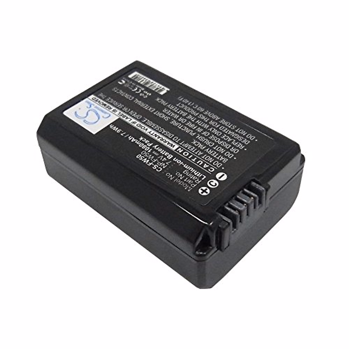 Replacement Battery for Sony DLSR A55, ILCE-5000, ILCE-5100, ILCE-6000, ILCE-7, ILCE-7/B, ILCE-7K/B, ILCE-7R/B, ILCE-7S, Mirrorless Alpha A3000, Mirrorless Alpha A5000, 7.4V/1300mAh
