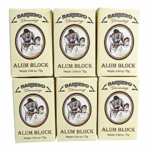 Barbero Alum Block 2.64 oz / 75 g Pack of 6