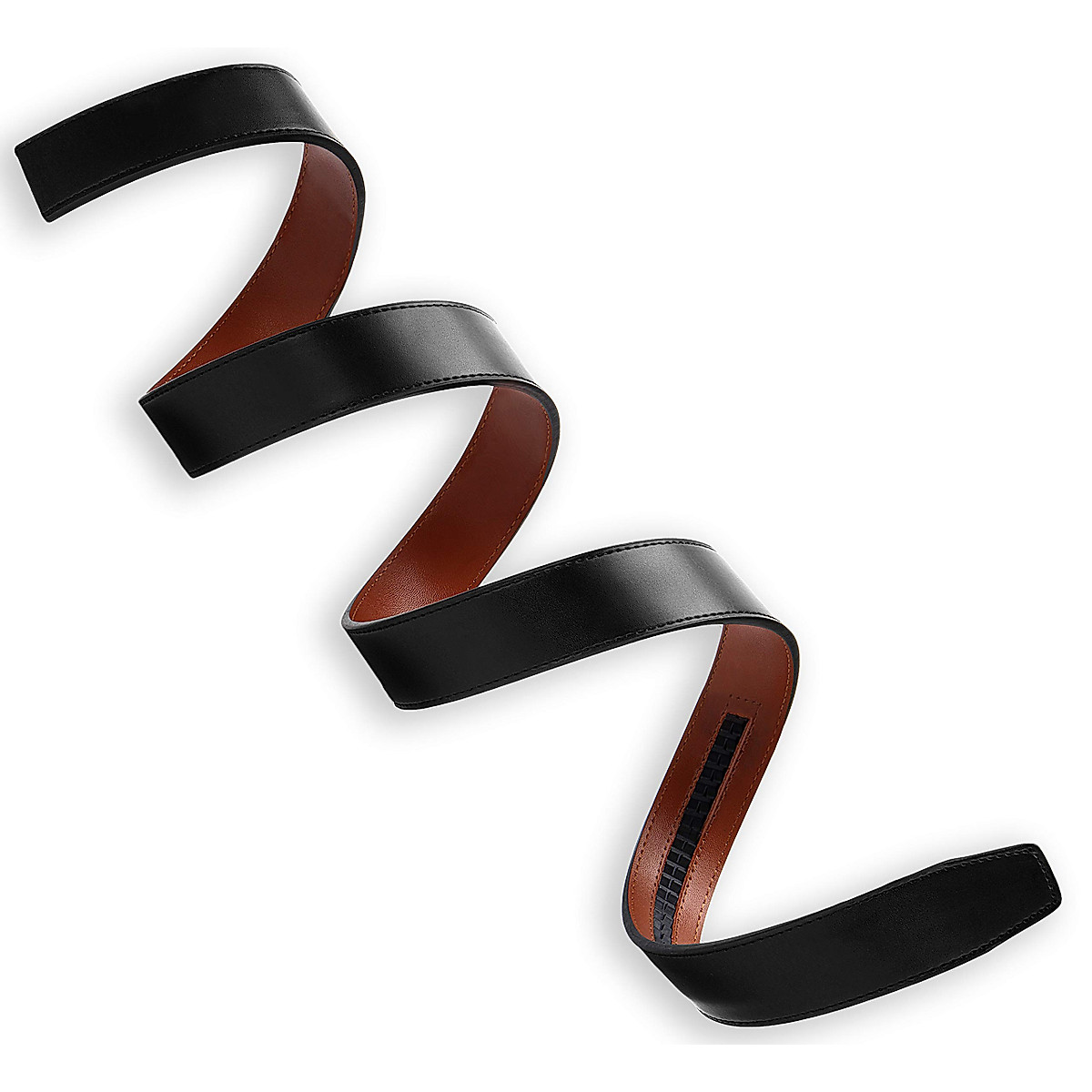 CHAOREN Ratchet Belt Replacement Strap 1 3/8”, Leather Belt Strap for 40MM Slide Click Buckle