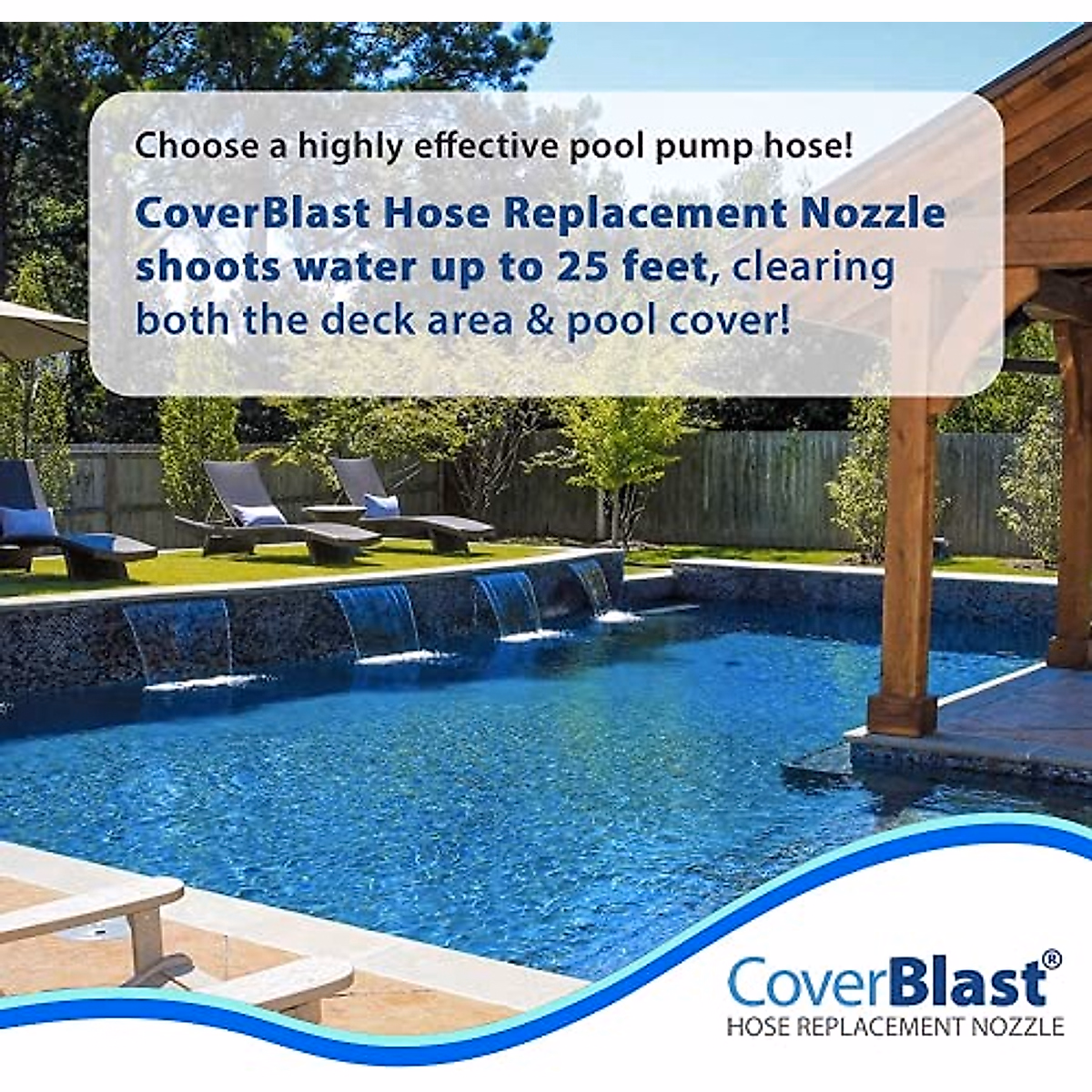 CoverBlast Pool Cover Pump Accessory - Easy-to-Install Hose Replacement Nozzle for Pool Pump