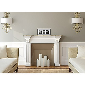 8x16 Collage Black Gallery Picture Frame with Three 4x6 Inch Openings - Wide Molding - Includes Both Attached Hanging Hardware and Desktop Easel - Display Three 4 x 6 Photos Horizontal or Vertical