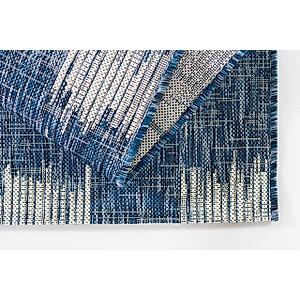 Novogratz by Momeni Villa Turin Blue Indoor/Outdoor Area Rug 2' X 10' Runner