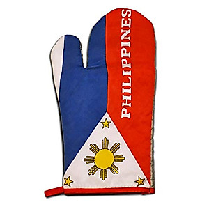 Philippines Flag Kitchen & BBQ Set w/ Apron, Oven-mitt & Pot-holder