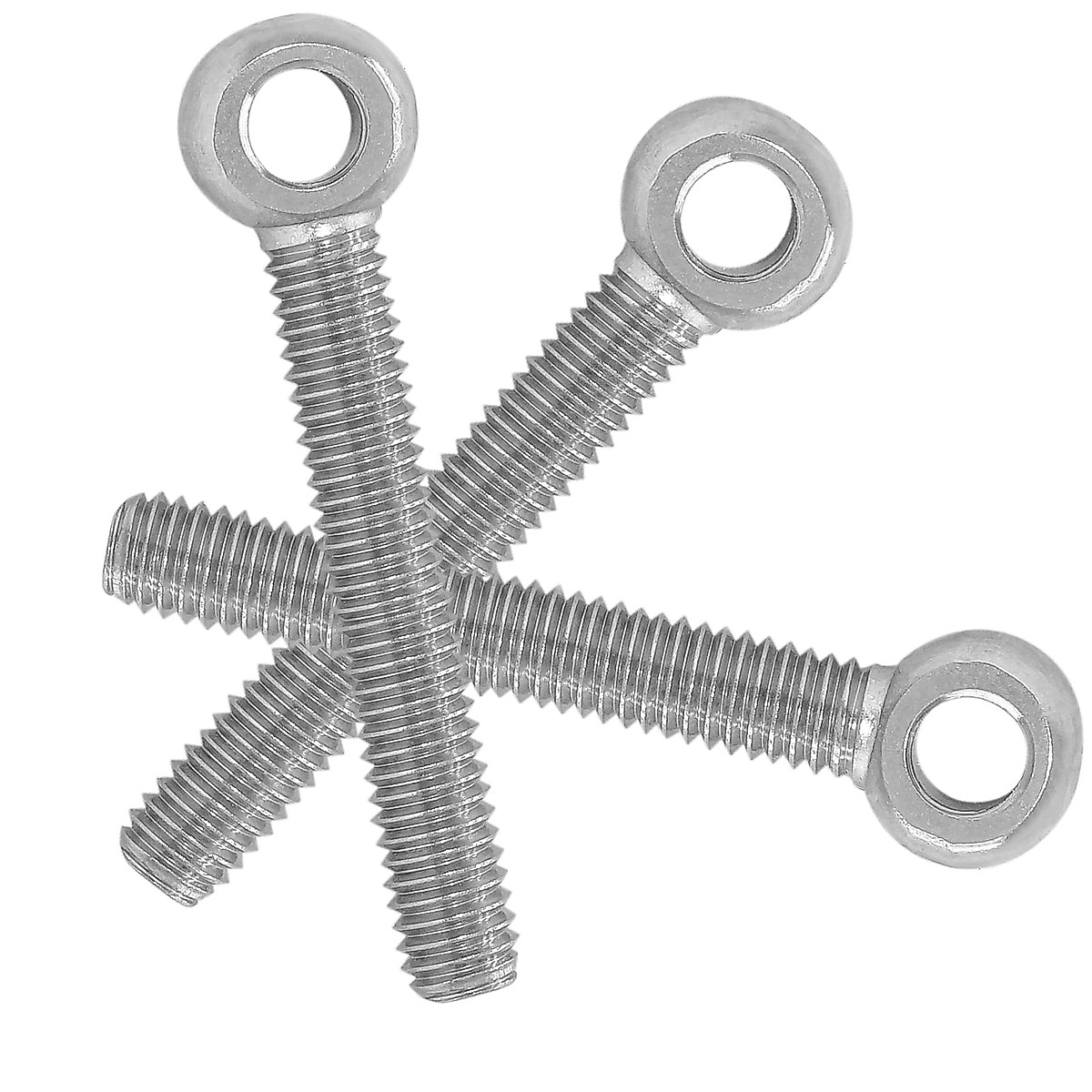 Augiimor 10pcs 304 Stainless Steel Eye Bolt M6 x 40mm Welded Closed Shoulder Swing Lifting Eye Bolt Machinery Shoulder Screw Rod Eye Screw Bolts